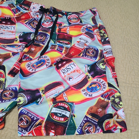 unbranded | Swim | Rusty Beer Bottle Swim Trunks Size 34 | Poshmark